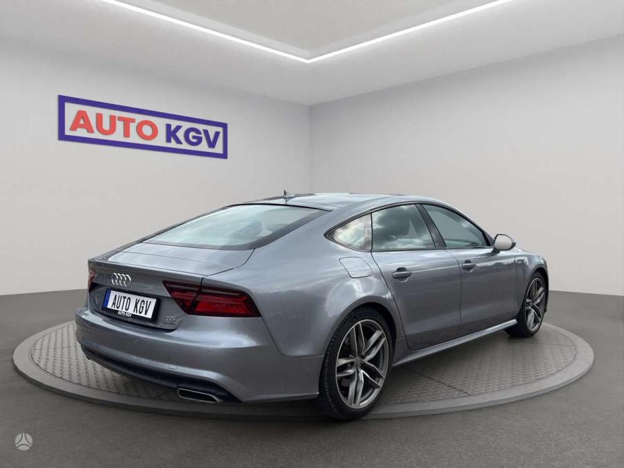 Grey Audi A7 Sportback 2016 in Klaipeda, with an engine capacity of 3.00 L and mileage of 214 thousand km for 21999 €, photo 6 on AUTOMOTO.COM.LV