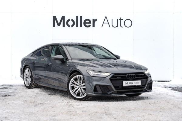 Grey Audi A7 Sportback 2018 in Riga, with an engine capacity of 3.00 L and mileage of 105 thousand km for 32950 €, photo 2 on AUTOMOTO.COM.LV