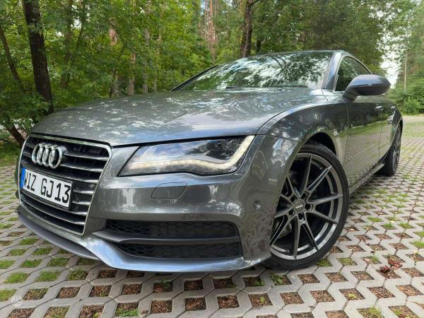 Grey Audi A7 Sportback 2011 in Vilnius, with an engine capacity of 2.97 L and mileage of 288 thousand km for 11900 €, photo 1 on AUTOMOTO.COM.LV
