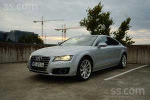 Pelēks Audi A7 Sportback 2011 Rīga, ar dzinēja tilpumu 3.00 L un nobraukumu 380 tūkst. km par 11450 €, foto  vietnē AUTOMOTO.COM.LV