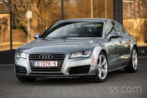 Grey Audi A7 Sportback 2012 in Jelgava, with an engine capacity of 3.00 L and mileage of 0 thousand km for 12290 €, photo  on AUTOMOTO.COM.LV