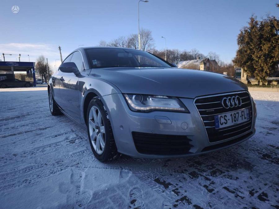 Pelēks Audi A7 Sportback 2013 Tauragė, ar dzinēja tilpumu 2.97 L un nobraukumu 270 tūkst. km par 10200 €, foto 1 vietnē AUTOMOTO.COM.LV
