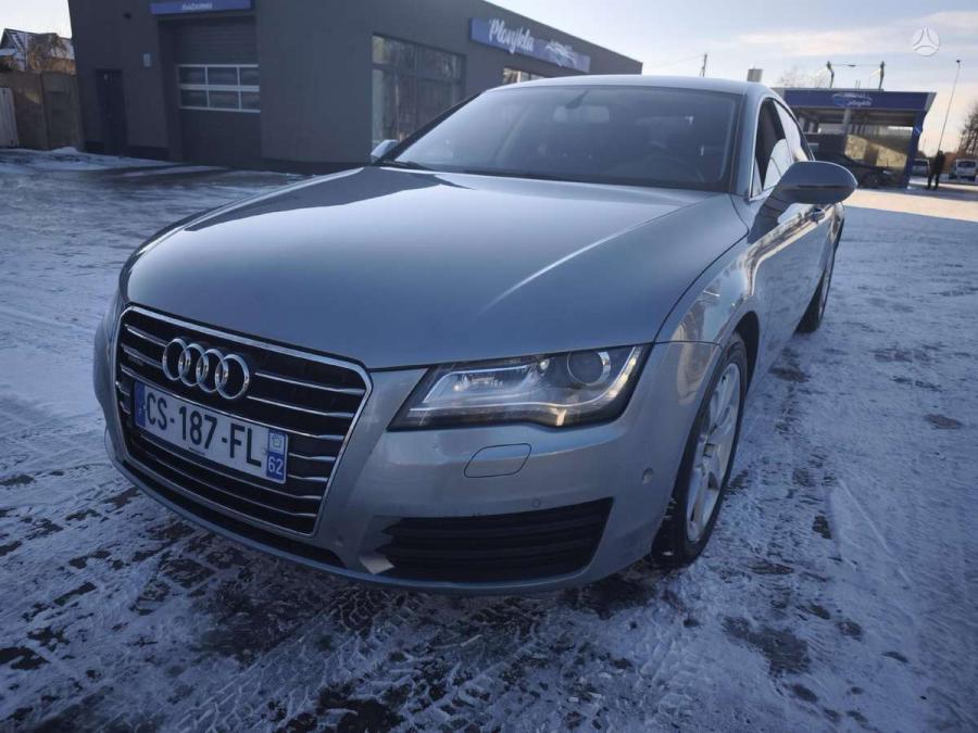 Pelēks Audi A7 Sportback 2013 Tauragė, ar dzinēja tilpumu 2.97 L un nobraukumu 270 tūkst. km par 10200 €, foto 4 vietnē AUTOMOTO.COM.LV