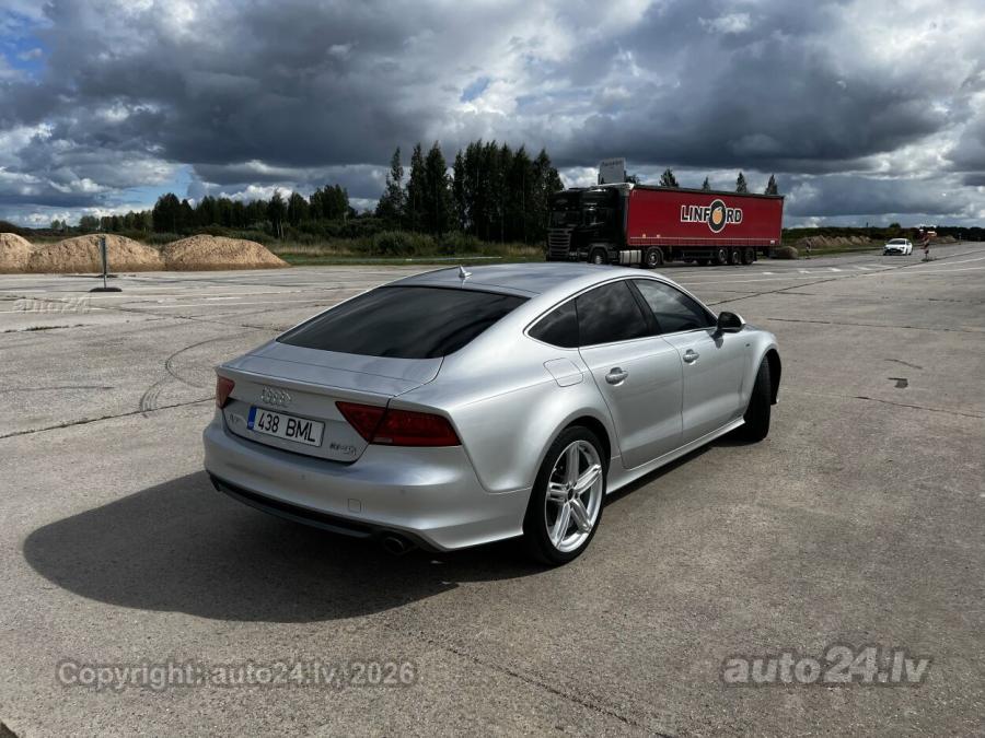 Grey Audi A7 Sportback 2013 in Tartu, with an engine capacity of 3.00 L and mileage of 211 thousand km for 15600 €, photo 4 on AUTOMOTO.COM.LV