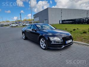Grey Audi A7 Sportback 2014 in Riga, with an engine capacity of 3.00 L and mileage of 143 thousand km for 13499 €, photo 1 on AUTOMOTO.COM.LV