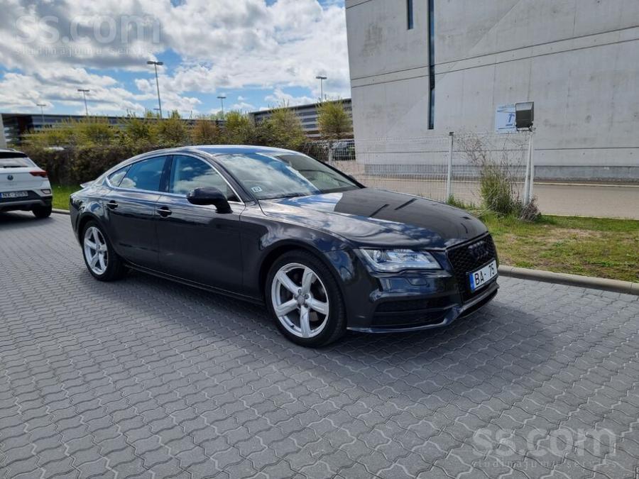 Grey Audi A7 Sportback 2014 in Riga, with an engine capacity of 3.00 L and mileage of 143 thousand km for 13499 €, photo 4 on AUTOMOTO.COM.LV