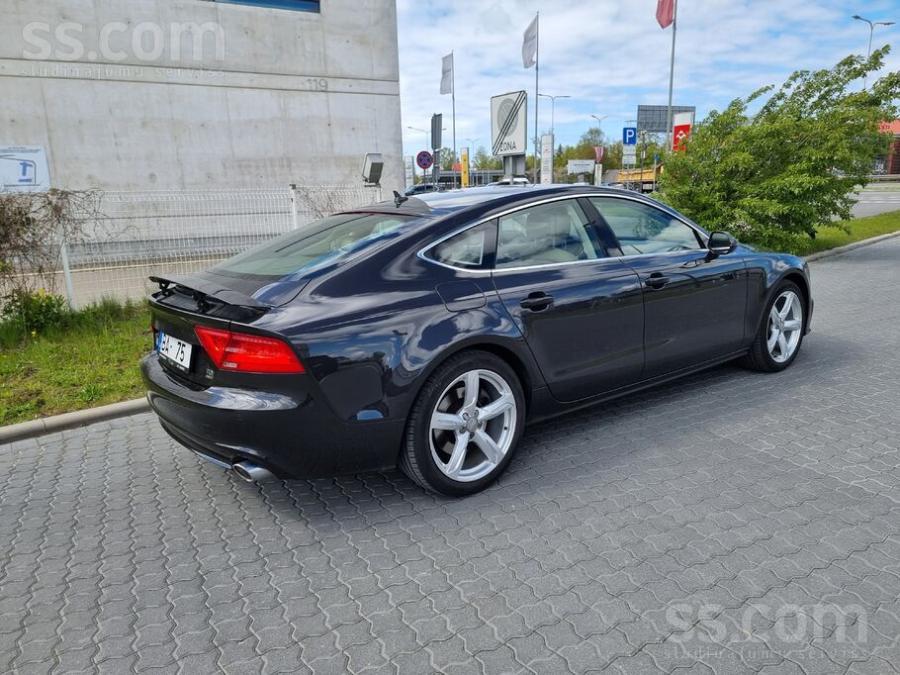 Grey Audi A7 Sportback 2014 in Riga, with an engine capacity of 3.00 L and mileage of 143 thousand km for 13499 €, photo 5 on AUTOMOTO.COM.LV