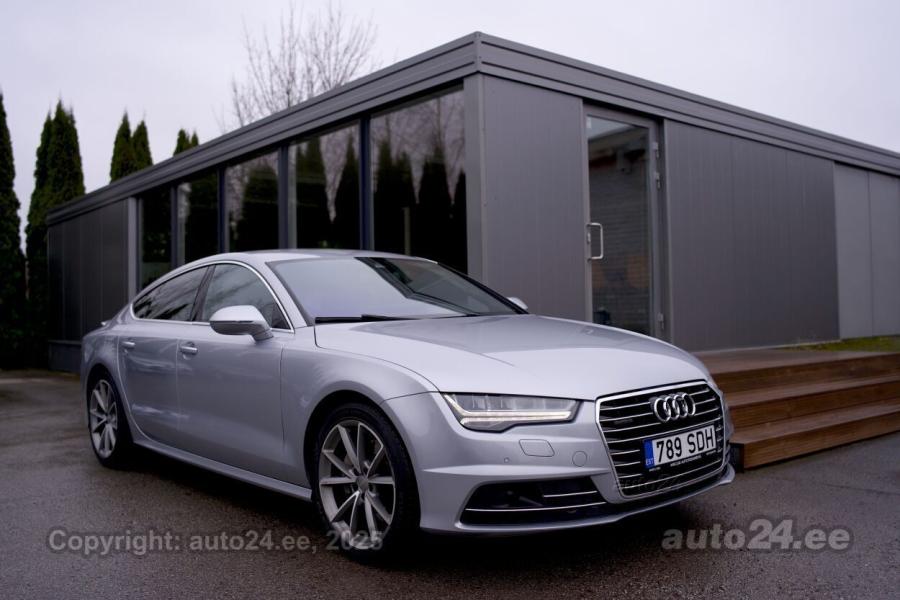 Grey Audi A7 Sportback 2014 in Tallinn, with an engine capacity of 3.00 L and mileage of 225 thousand km for 20490 €, photo 1 on AUTOMOTO.COM.LV