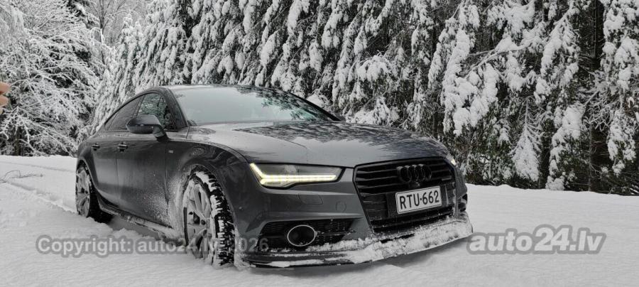 Grey Audi A7 Sportback 2014 in Valga, with an engine capacity of 3.00 L and mileage of 270 thousand km for 24900 €, photo 11 on AUTOMOTO.COM.LV