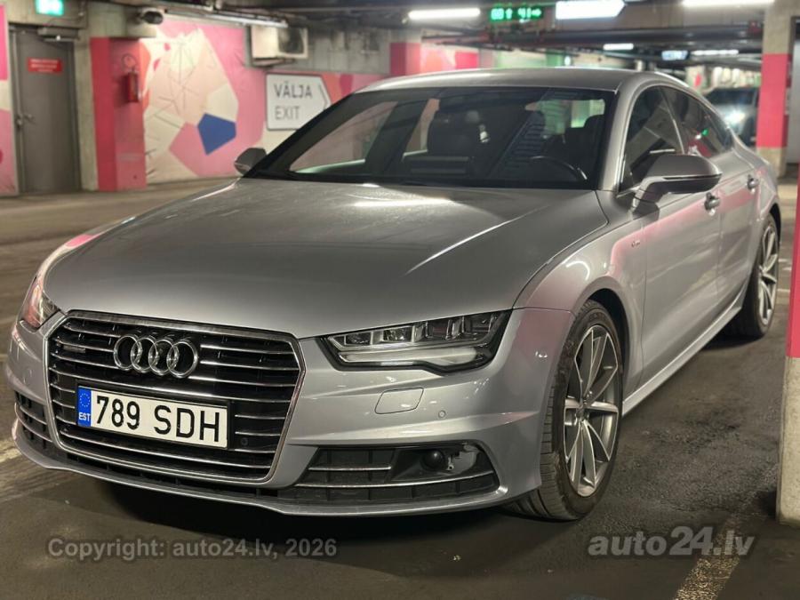 Grey Audi A7 Sportback 2014 in Tallinn, with an engine capacity of 3.00 L and mileage of 236 thousand km for 15990 €, photo 1 on AUTOMOTO.COM.LV