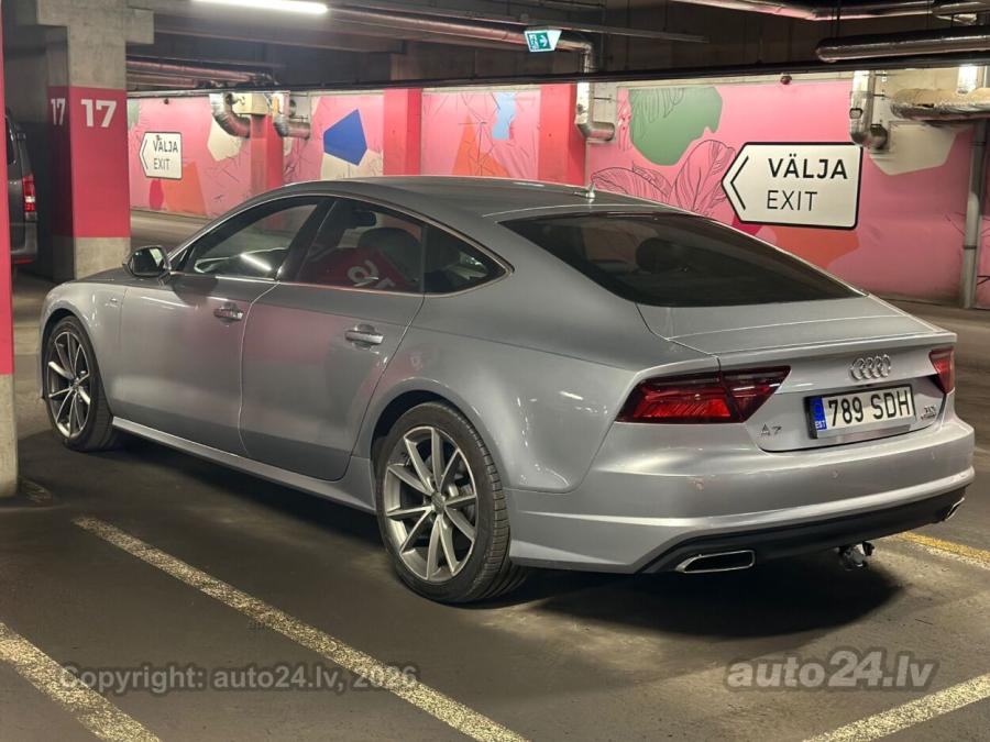 Grey Audi A7 Sportback 2014 in Tallinn, with an engine capacity of 3.00 L and mileage of 236 thousand km for 15990 €, photo 5 on AUTOMOTO.COM.LV