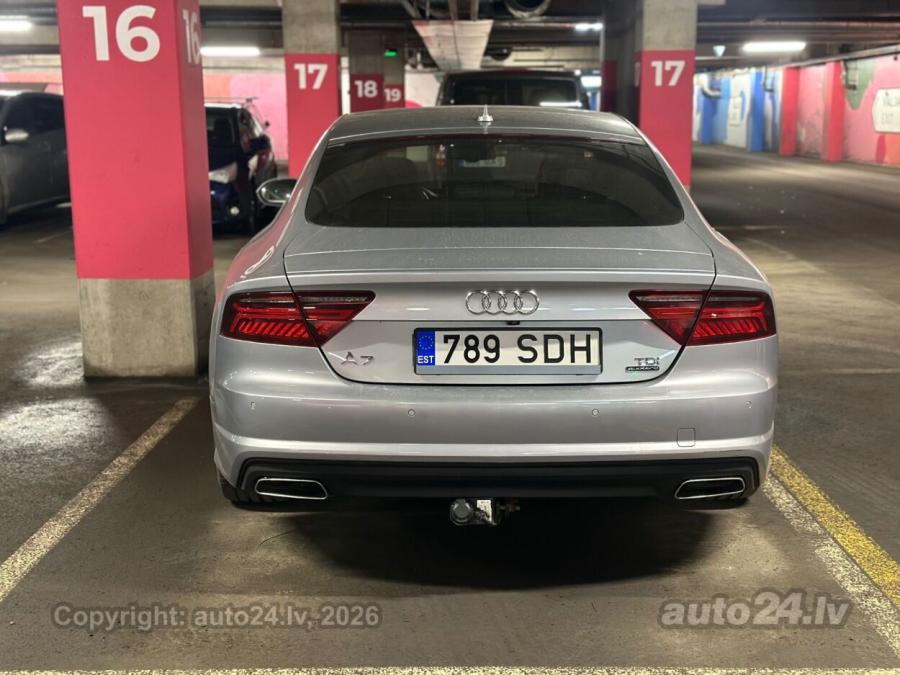 Grey Audi A7 Sportback 2014 in Tallinn, with an engine capacity of 3.00 L and mileage of 236 thousand km for 15990 €, photo 6 on AUTOMOTO.COM.LV