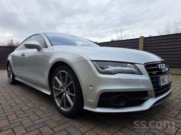 Grey Audi A7 Sportback 2014 in Riga, with an engine capacity of 3.00 L and mileage of 360 thousand km for 13000 €, photo 1 on AUTOMOTO.COM.LV