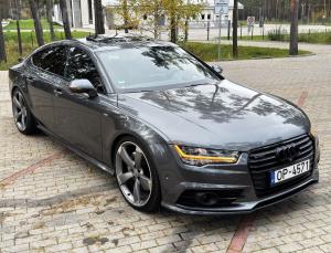 Grey Audi A7 Sportback 2014 in Talsi, with an engine capacity of 3.00 L and mileage of 266 thousand km for 19300 €, photo  on AUTOMOTO.COM.LV
