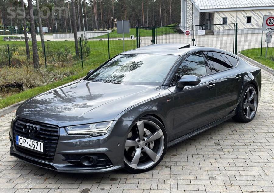 Grey Audi A7 Sportback 2014 in Talsi, with an engine capacity of 3.00 L and mileage of 266 thousand km for 19300 €, photo 9 on AUTOMOTO.COM.LV