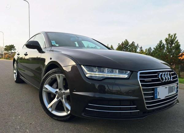 Pelēks Audi A7 Sportback 2015 Klaipėda, ar dzinēja tilpumu 3.00 L un nobraukumu 215 tūkst. km par 16300 €, foto 1 vietnē AUTOMOTO.COM.LV