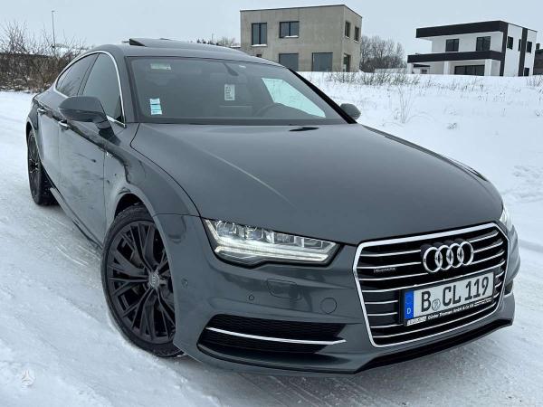 Grey Audi A7 Sportback 2015 in Vilnius, with an engine capacity of 2.97 L and mileage of 230 thousand km for 19450 €, photo 4 on AUTOMOTO.COM.LV
