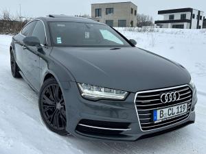 Grey Audi A7 Sportback 2015 in Vilnius, with an engine capacity of 2.97 L and mileage of 230 thousand km for 19450 €, photo 4 on AUTOMOTO.COM.LV