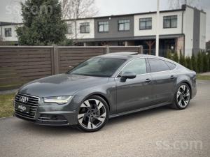 Grey Audi A7 Sportback 2015 in Jelgava, with an engine capacity of 3.00 L and mileage of 195 thousand km for 19500 €, photo  on AUTOMOTO.COM.LV