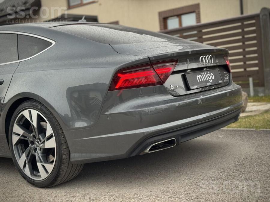 Pelēks Audi A7 Sportback 2015 Jelgava, ar dzinēja tilpumu 3.00 L un nobraukumu 195 tūkst. km par 19500 €, foto 5 vietnē AUTOMOTO.COM.LV