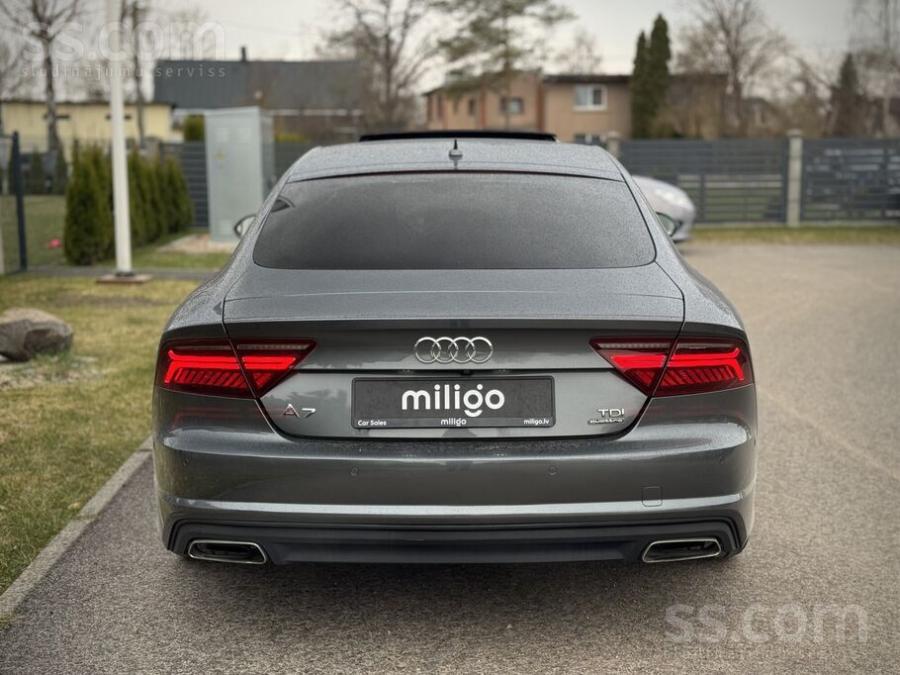 Pelēks Audi A7 Sportback 2015 Jelgava, ar dzinēja tilpumu 3.00 L un nobraukumu 195 tūkst. km par 19500 €, foto 9 vietnē AUTOMOTO.COM.LV