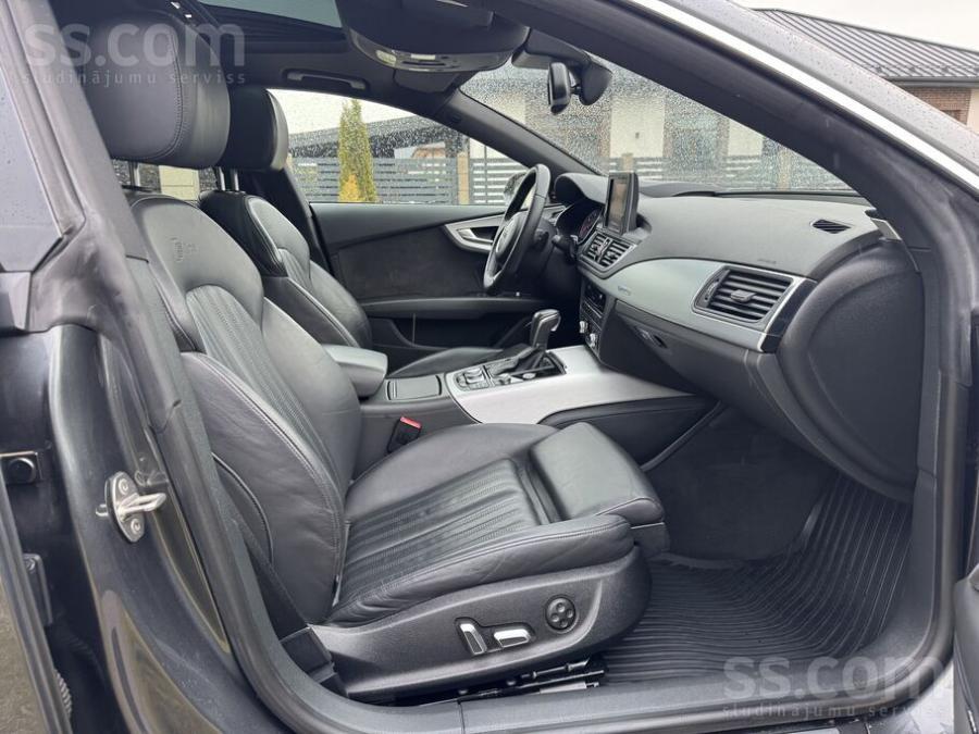 Pelēks Audi A7 Sportback 2015 Jelgava, ar dzinēja tilpumu 3.00 L un nobraukumu 195 tūkst. km par 19500 €, foto 13 vietnē AUTOMOTO.COM.LV