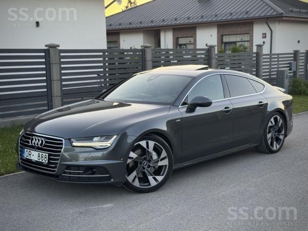 Grey Audi A7 Sportback 2015 in Jelgava, with an engine capacity of 3.00 L and mileage of 195 thousand km for 19500 €, photo 1 on AUTOMOTO.COM.LV