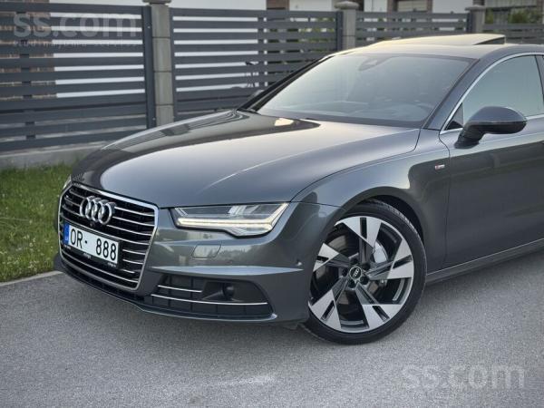 Grey Audi A7 Sportback 2015 in Jelgava, with an engine capacity of 3.00 L and mileage of 195 thousand km for 19500 €, photo 2 on AUTOMOTO.COM.LV