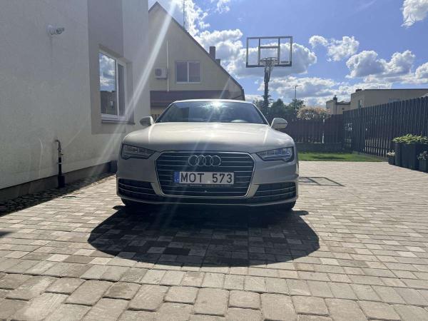 Grey Audi A7 Sportback 2015 in Vilnius, with an engine capacity of 2.97 L and mileage of 347 thousand km for 14500 €, photo 7 on AUTOMOTO.COM.LV