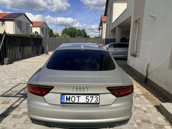 Grey Audi A7 Sportback 2015 in Vilnius, with an engine capacity of 2.97 L and mileage of 347 thousand km for 14500 €, photo 8 on AUTOMOTO.COM.LV