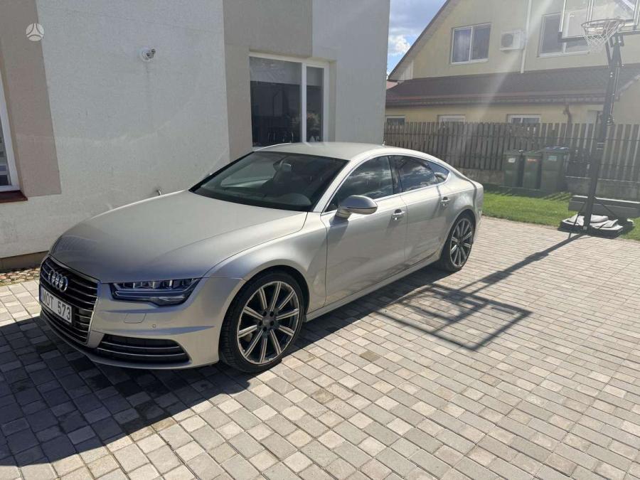 Grey Audi A7 Sportback 2015 in Vilnius, with an engine capacity of 2.97 L and mileage of 347 thousand km for 14500 €, photo 11 on AUTOMOTO.COM.LV