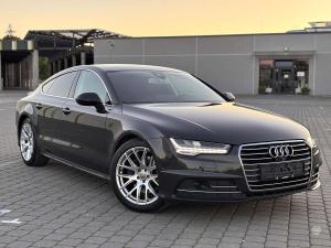 Grey Audi A7 Sportback 2015 in Raseiniai, with an engine capacity of 2.97 L and mileage of 374 thousand km for 13900 €, photo  on AUTOMOTO.COM.LV