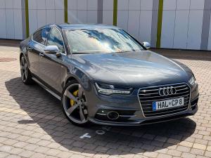 Grey Audi A7 Sportback 2015 in Raseiniai, with an engine capacity of 2.97 L and mileage of 217 thousand km for 18250 €, photo  on AUTOMOTO.COM.LV