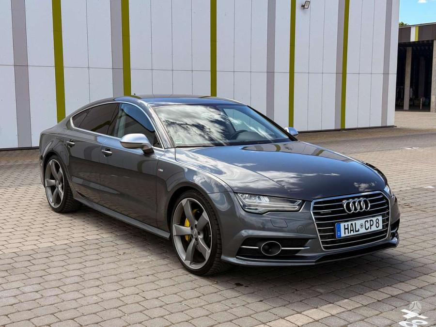 Pelēks Audi A7 Sportback 2015 Raseiniai, ar dzinēja tilpumu 2.97 L un nobraukumu 217 tūkst. km par 18250 €, foto 4 vietnē AUTOMOTO.COM.LV