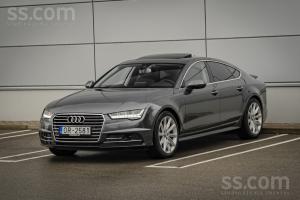 Grey Audi A7 Sportback 2015 in Riga, with an engine capacity of 3.00 L and mileage of 309 thousand km for 16500 €, photo  on AUTOMOTO.COM.LV