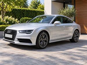 Pelēks Audi A7 Sportback 2016 Kauņa, ar dzinēja tilpumu 3.00 L un nobraukumu 185 tūkst. km par 15900 €, foto  vietnē AUTOMOTO.COM.LV