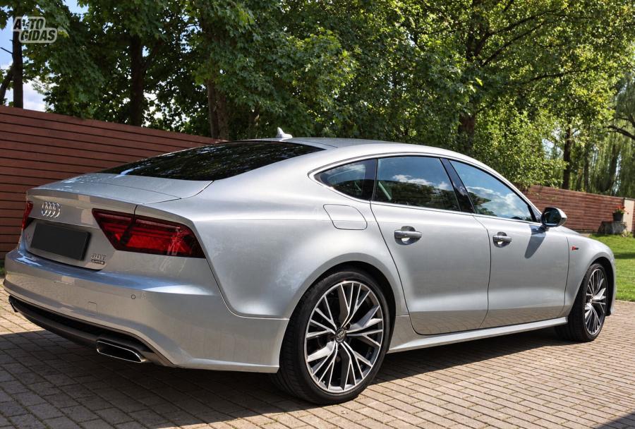 Grey Audi A7 Sportback 2016 in Kaunas, with an engine capacity of 3.00 L and mileage of 185 thousand km for 15900 €, photo 5 on AUTOMOTO.COM.LV