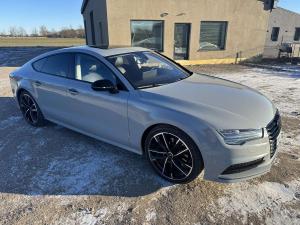 Grey Audi A7 Sportback 2017 in Jurbarkas, with an engine capacity of 2.97 L and mileage of 279 thousand km for 22000 €, photo 2 on AUTOMOTO.COM.LV