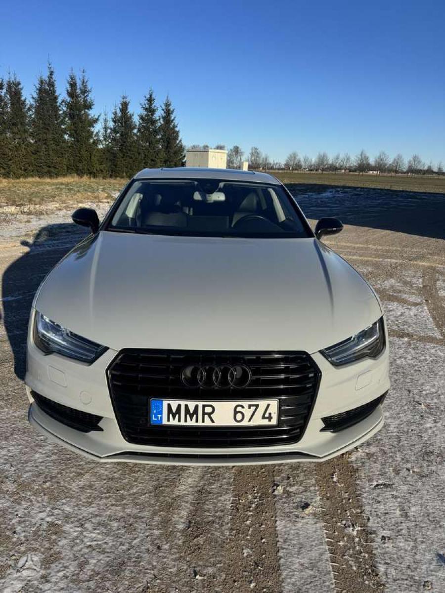 Grey Audi A7 Sportback 2017 in Jurbarkas, with an engine capacity of 2.97 L and mileage of 279 thousand km for 22000 €, photo 12 on AUTOMOTO.COM.LV