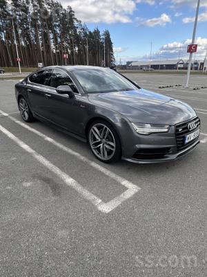 Grey Audi A7 Sportback 2017 in Riga, with an engine capacity of 3.00 L and mileage of 221 thousand km for 18500 €, photo  on AUTOMOTO.COM.LV