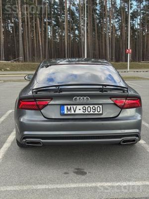 Pelēks Audi A7 Sportback 2017 Rīga, ar dzinēja tilpumu 3.00 L un nobraukumu 221 tūkst. km par 18500 €, foto 4 vietnē AUTOMOTO.COM.LV