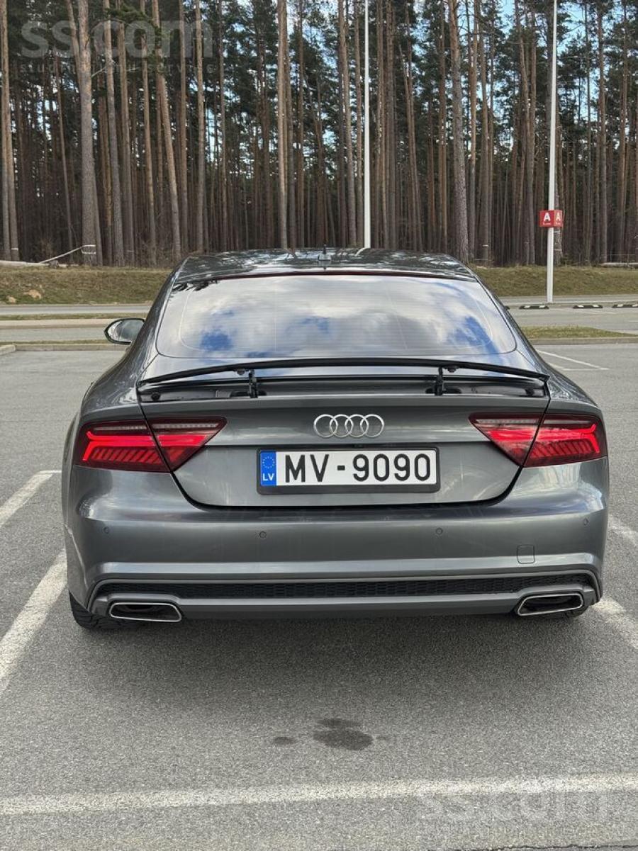 Pelēks Audi A7 Sportback 2017 Rīga, ar dzinēja tilpumu 3.00 L un nobraukumu 221 tūkst. km par 18500 €, foto 4 vietnē AUTOMOTO.COM.LV