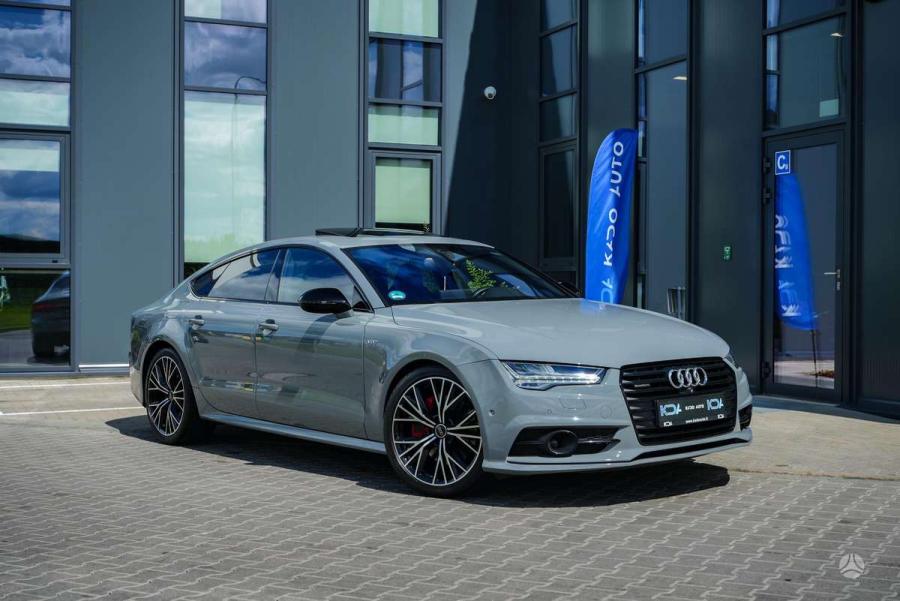 Pelēks Audi A7 Sportback 2017 Kauņa, ar dzinēja tilpumu 2.97 L un nobraukumu 168 tūkst. km par 25750 €, foto 1 vietnē AUTOMOTO.COM.LV