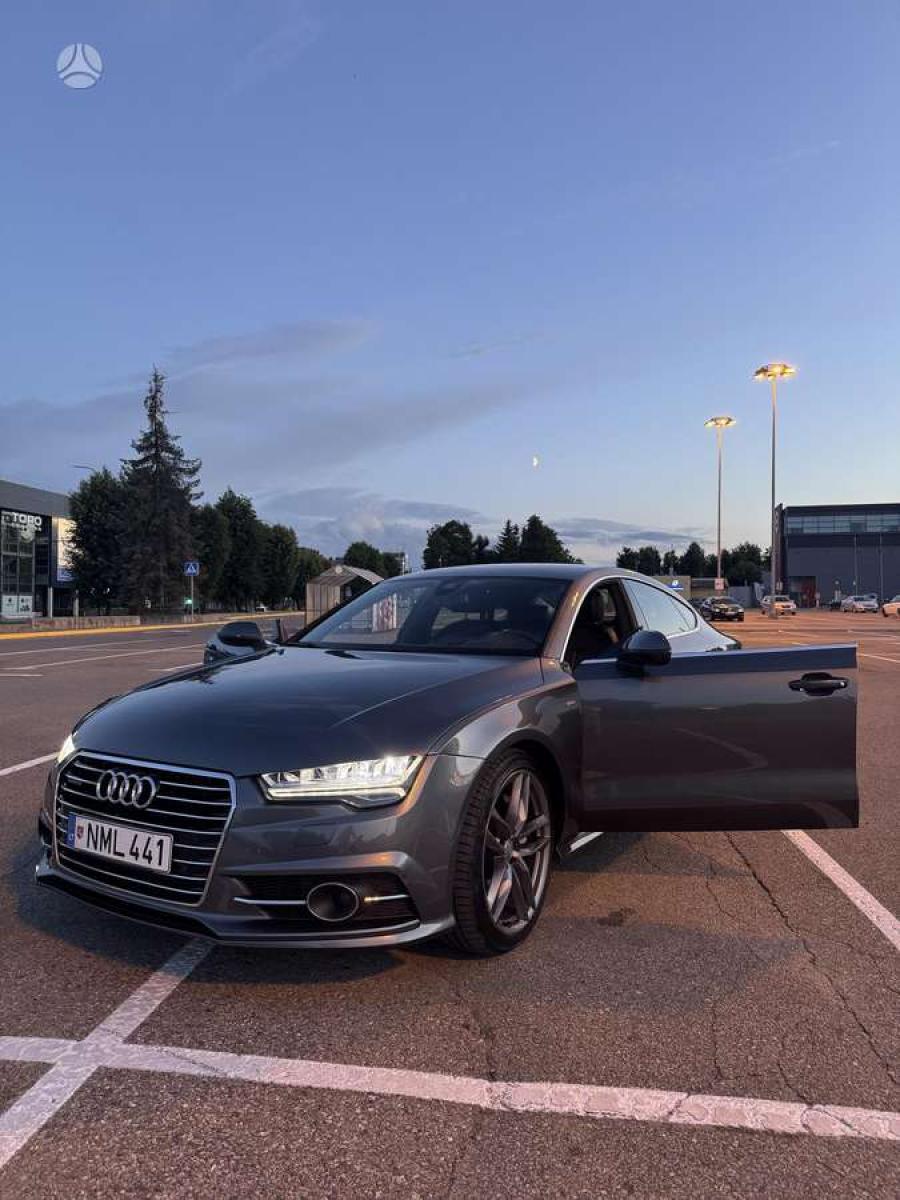 Pelēks Audi A7 Sportback 2017 Kauņa, ar dzinēja tilpumu 2.97 L un nobraukumu 224 tūkst. km par 17500 €, foto 1 vietnē AUTOMOTO.COM.LV