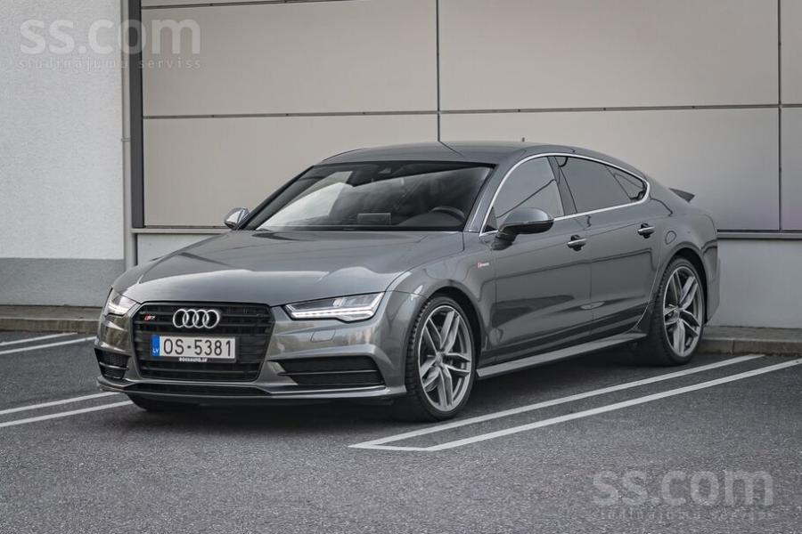 Pelēks Audi A7 Sportback 2017 Rīga, ar dzinēja tilpumu 3.00 L un nobraukumu 228 tūkst. km par 18950 €, foto 1 vietnē AUTOMOTO.COM.LV