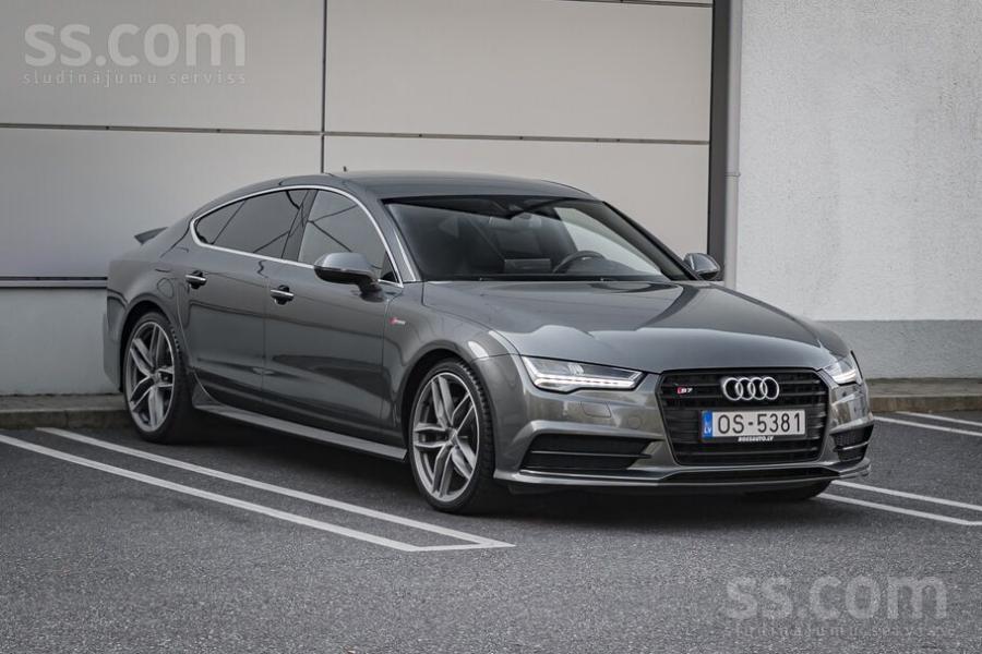 Pelēks Audi A7 Sportback 2017 Rīga, ar dzinēja tilpumu 3.00 L un nobraukumu 228 tūkst. km par 18950 €, foto 4 vietnē AUTOMOTO.COM.LV