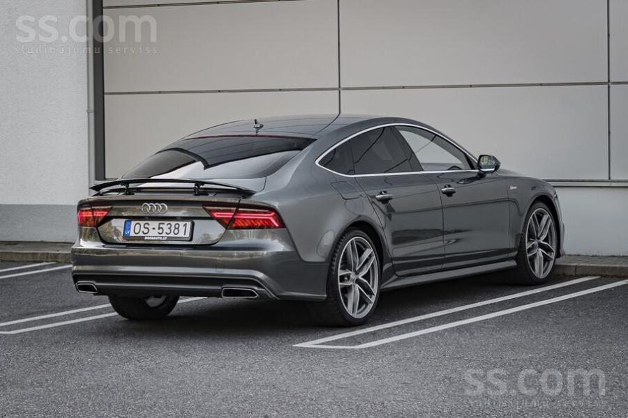 Pelēks Audi A7 Sportback 2017 Rīga, ar dzinēja tilpumu 3.00 L un nobraukumu 228 tūkst. km par 18950 €, foto 5 vietnē AUTOMOTO.COM.LV