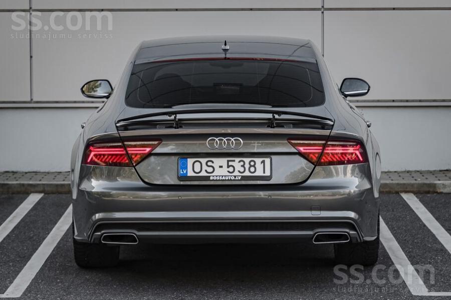 Pelēks Audi A7 Sportback 2017 Rīga, ar dzinēja tilpumu 3.00 L un nobraukumu 228 tūkst. km par 18950 €, foto 6 vietnē AUTOMOTO.COM.LV