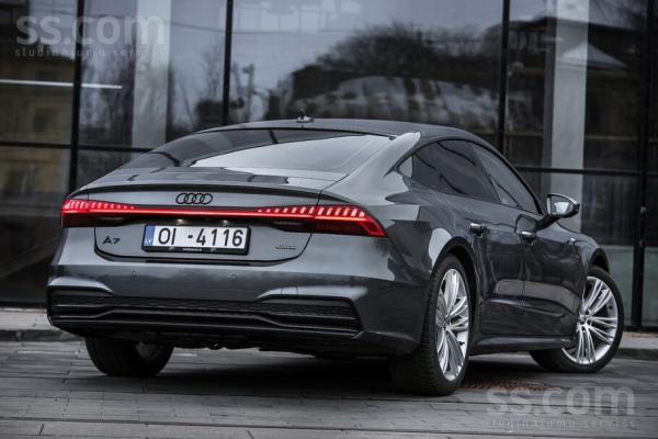 Grey Audi A7 Sportback 2018 in Riga, with an engine capacity of 3.00 L and mileage of 105 thousand km for 36900 €, photo 5 on AUTOMOTO.COM.LV