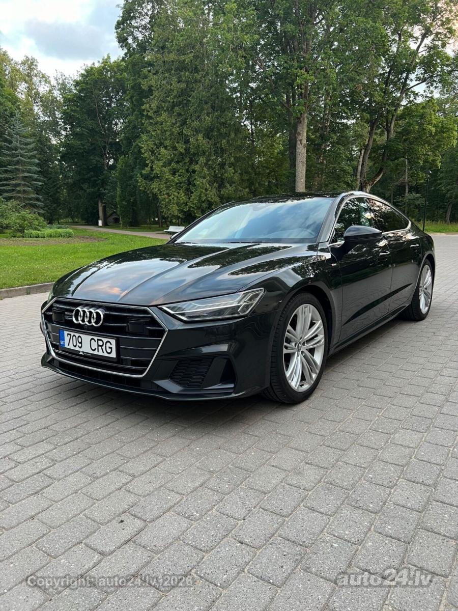 Grey Audi A7 Sportback 2018 in Tallinn, with an engine capacity of 3.00 L and mileage of 121 thousand km for 35999 €, photo 2 on AUTOMOTO.COM.LV
